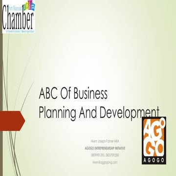 ABC Of Business Planning and Development | PDF