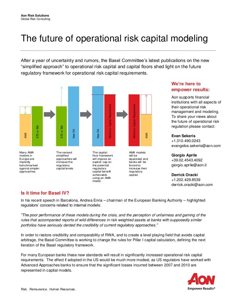 Aon FI Risk Advisory - Simplified Approaches to Op Risk Capital