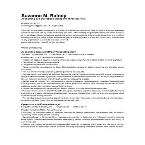 Suzanne-M.-Rainey Indeed resume | PDF