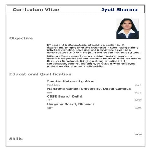 Jyoti CV new | DOC