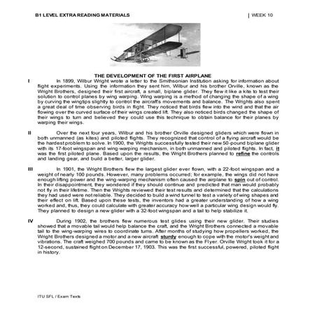 B1 extra reading week 10 | PDF