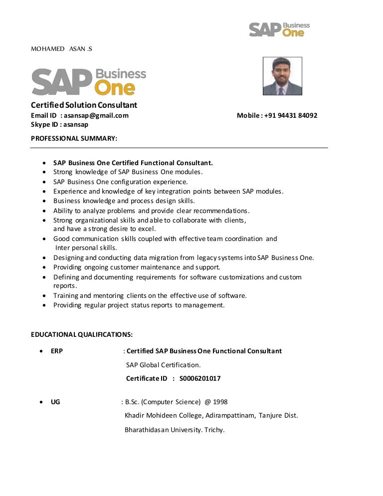 Sap business one consultant - havalcommunication
