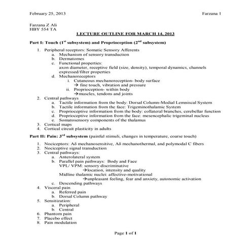 03-14 Lecture Outline- Ali | PDF