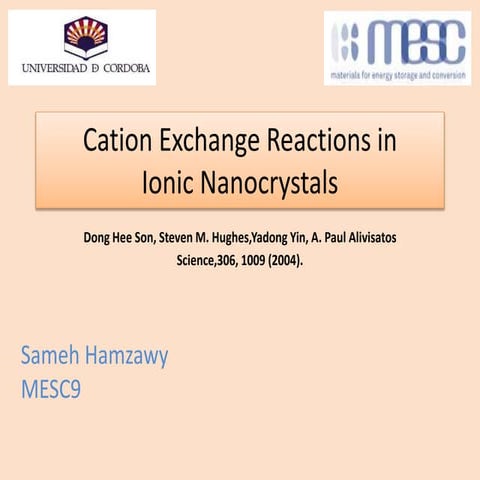 Cation Exchange | PPTX