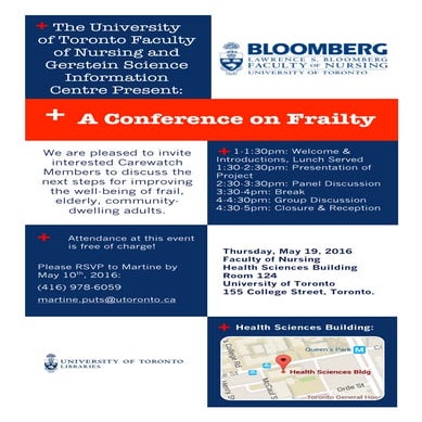 FINAL FRAILTY POSTER APRIL 18 | PDF | Senior Health | Healthy Living