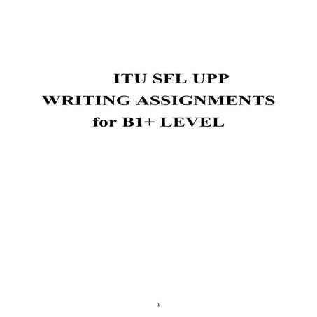 B1 plus writing assignments spring term | PDF