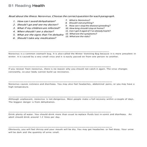 B1 reading health | PDF