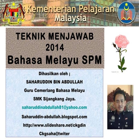Teknik menjawab kertas 2 (pulapes) 2014 | PPT
