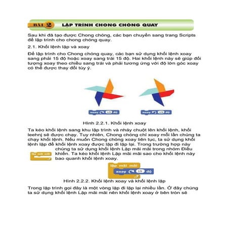 Thiệp sinh nhật:Bài 2: Lập trình chong chóng quay | PDF