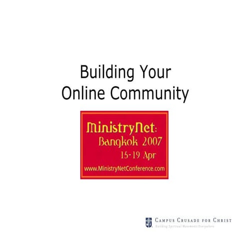 #B2 building online community [keith seabourn] | PPT