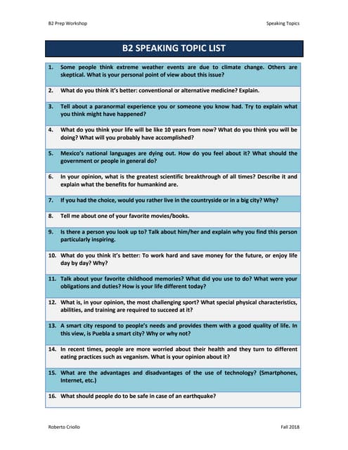 Oral exam questions | DOC