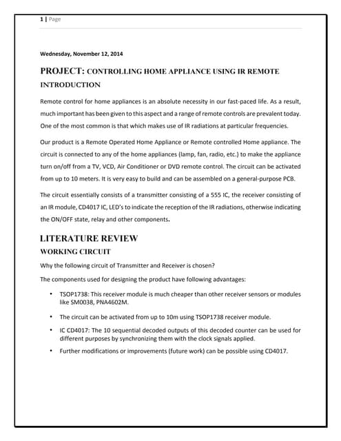 RF Based Home Automation System | PPTX