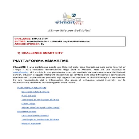 SmartMEPlatformforBeDigital-UniMe | PDF | Computing | Technology & Computing