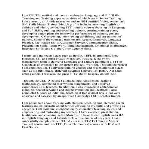 Rasha Anwar - CV and Cover Letter | DOC