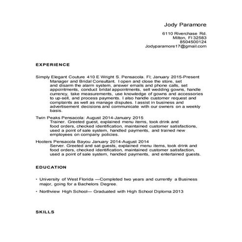 Jody Resume | DOCX
