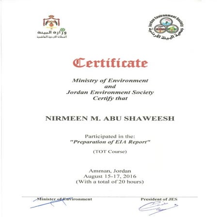 Preperation of EIA Report | PDF