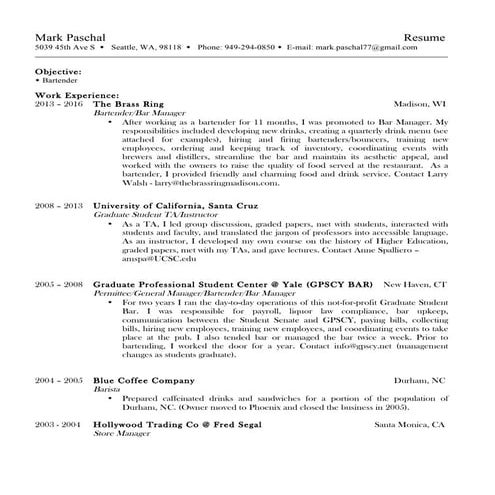 Paschal Resume | PDF