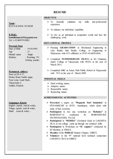 Curriculum vitae (draft) | PDF
