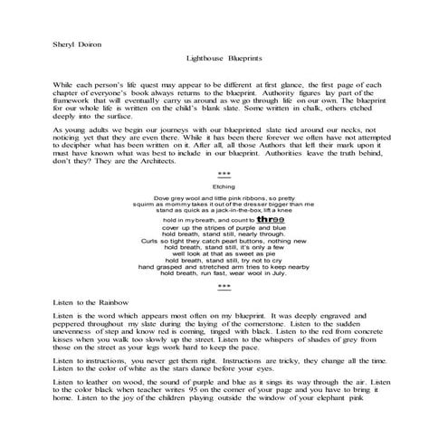 Lighthouse Blueprints | DOCX