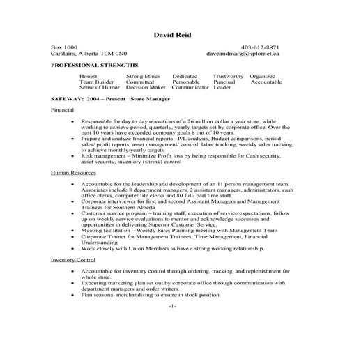 Dave Reid Resume | DOC