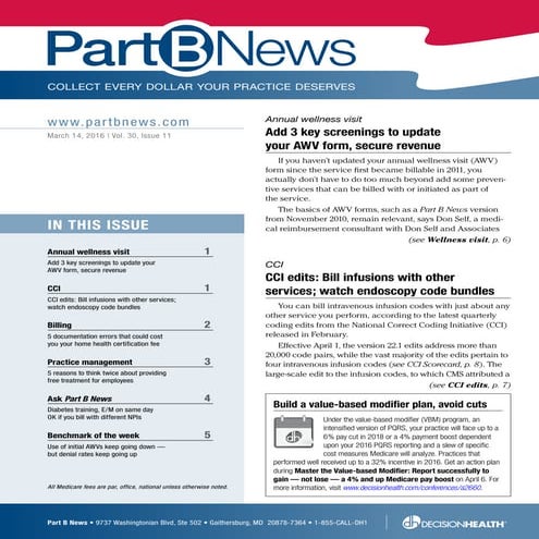 Part B News, March 14, 2016, Vol. 30, Issue 11-2 | PDF