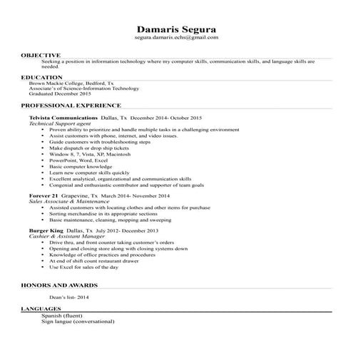 Greta Morris Resume 2016 | DOCX