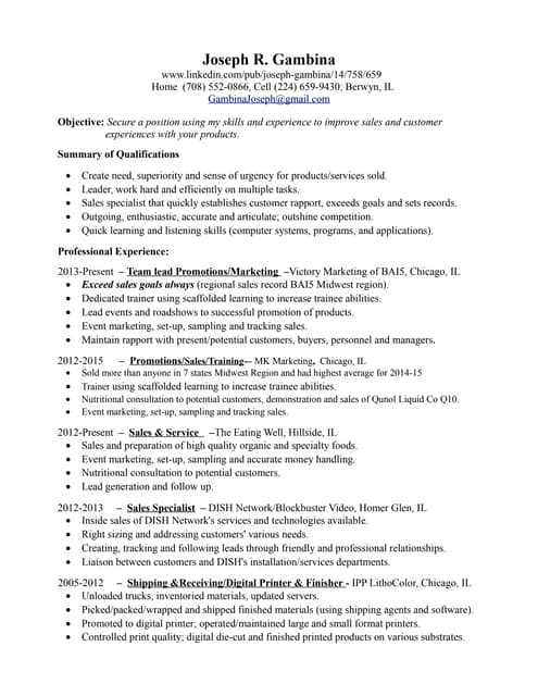 Brewer Resume 06222016 | PDF | Sales | Business