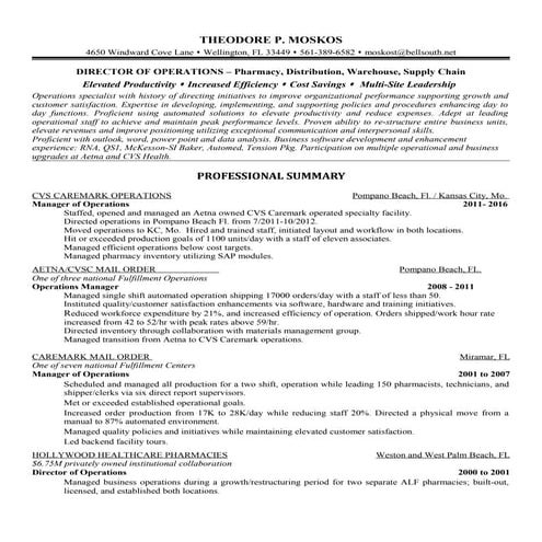 Ron Pastrick Resume 2016 | PDF