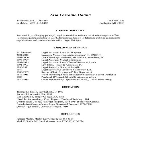 Lisa Lorraine Hanna | PDF | Legal Services Industry | Industries