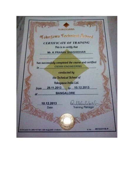 CERTIFICATE FOR INTERNSHIP | PDF