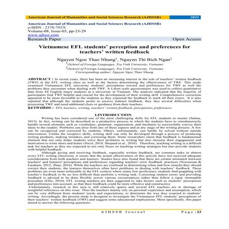 A Case Study Of Teacher Feedback On Thai University Students Essay ...