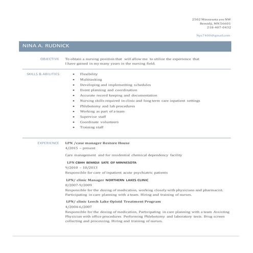 nina resume 216 | PDF