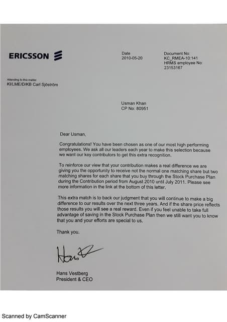 DVCOM experience letter | PDF