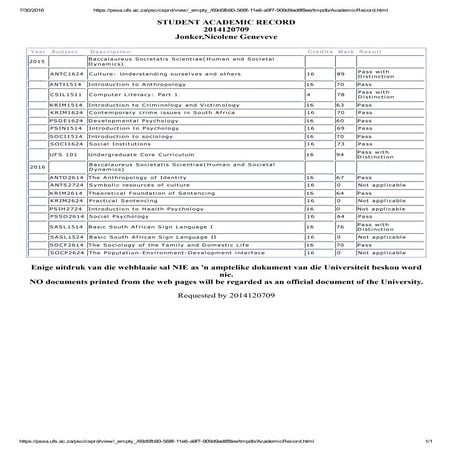 Academic Record | PDF