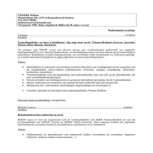 CV_MELISSA_VISSERS1 | DOC