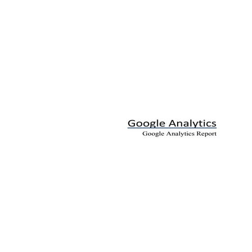 Google Analytics Report | PDF