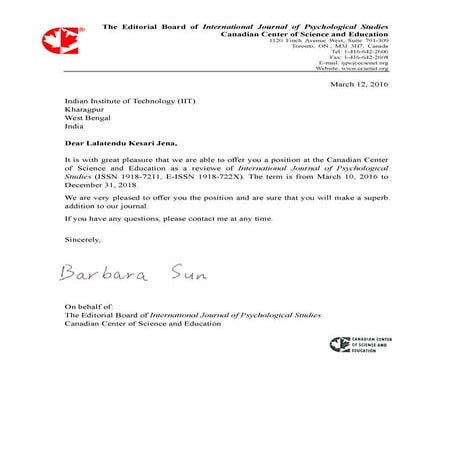 Letter of Offer | PDF