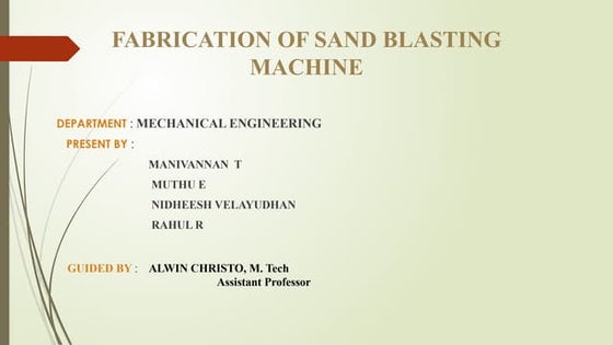 A step by-step guide to the sandblasting process | PDF