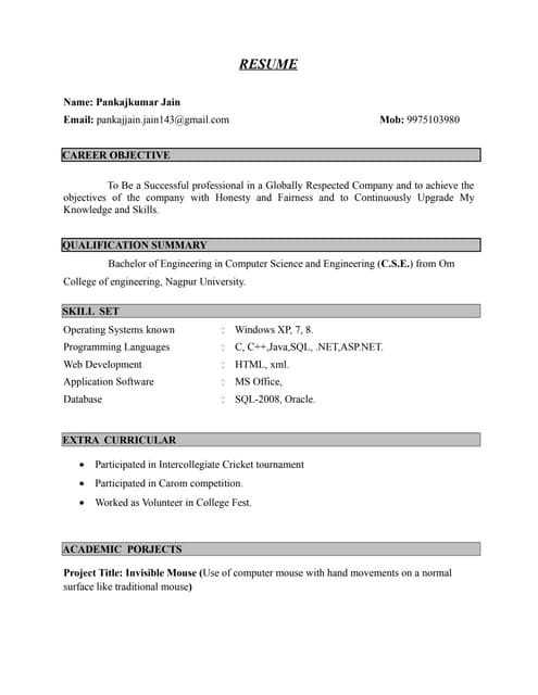 updated resumee | PDF