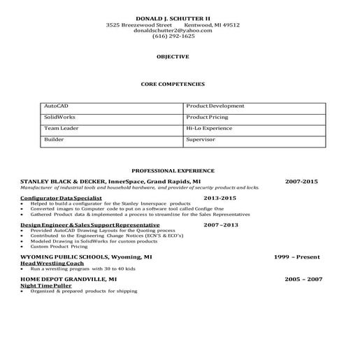 Schutter Resume FORMATTED (2) | DOCX