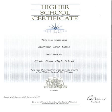 Higher school certificate | PDF