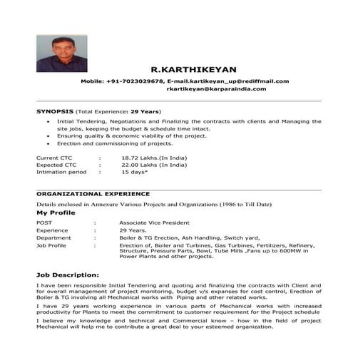 R.karthikeyan-CV | PDF