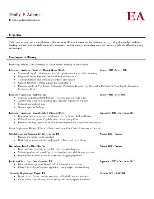 Samantha Williams Resume | PDF
