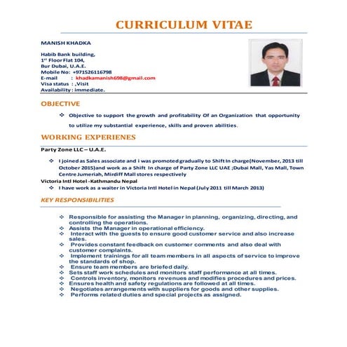 Manish Edited CV | DOCX