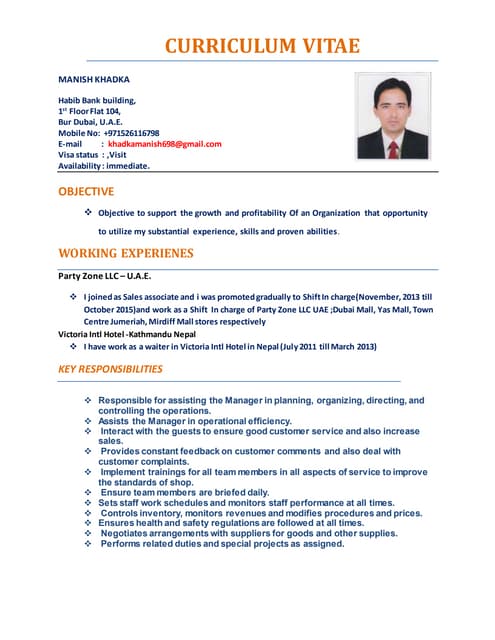 Sample CV | PDF