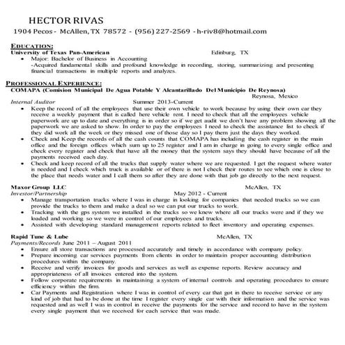 hr resume final (hector rivas) | DOCX