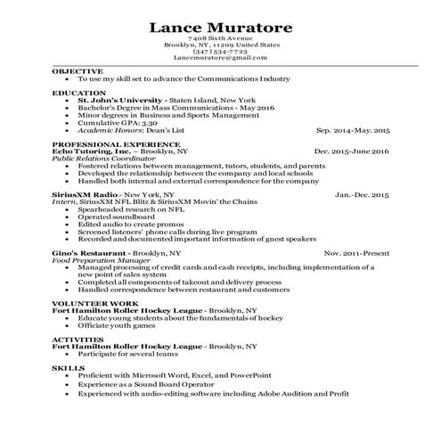 LanceMuratoreResume | DOCX