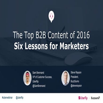 The Top B2B Content of 2016: Six Lessons for Marketers | PPT