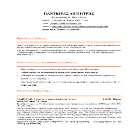 Final CV Pantioras Dimitris Greek | DOCX