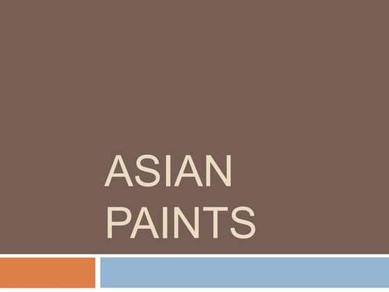 Asian paints Sales and Distribution strategy | PPTX